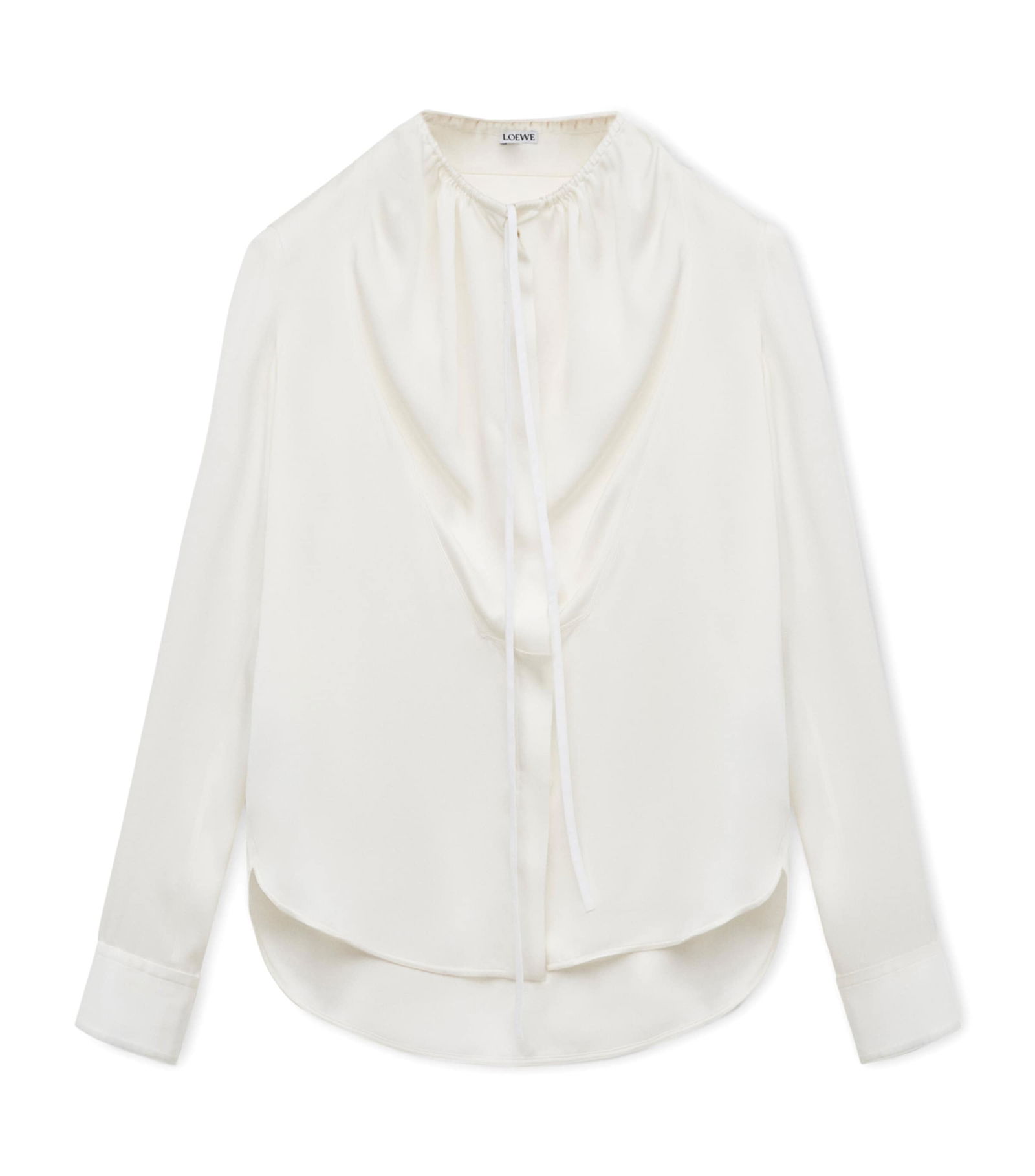 LOEWE Silk-Blend Satin Blouse | endource