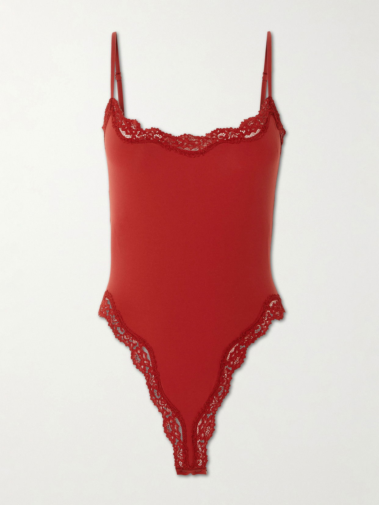 SKIMS Fits Everybody Lace Cami Bodysuit | endource