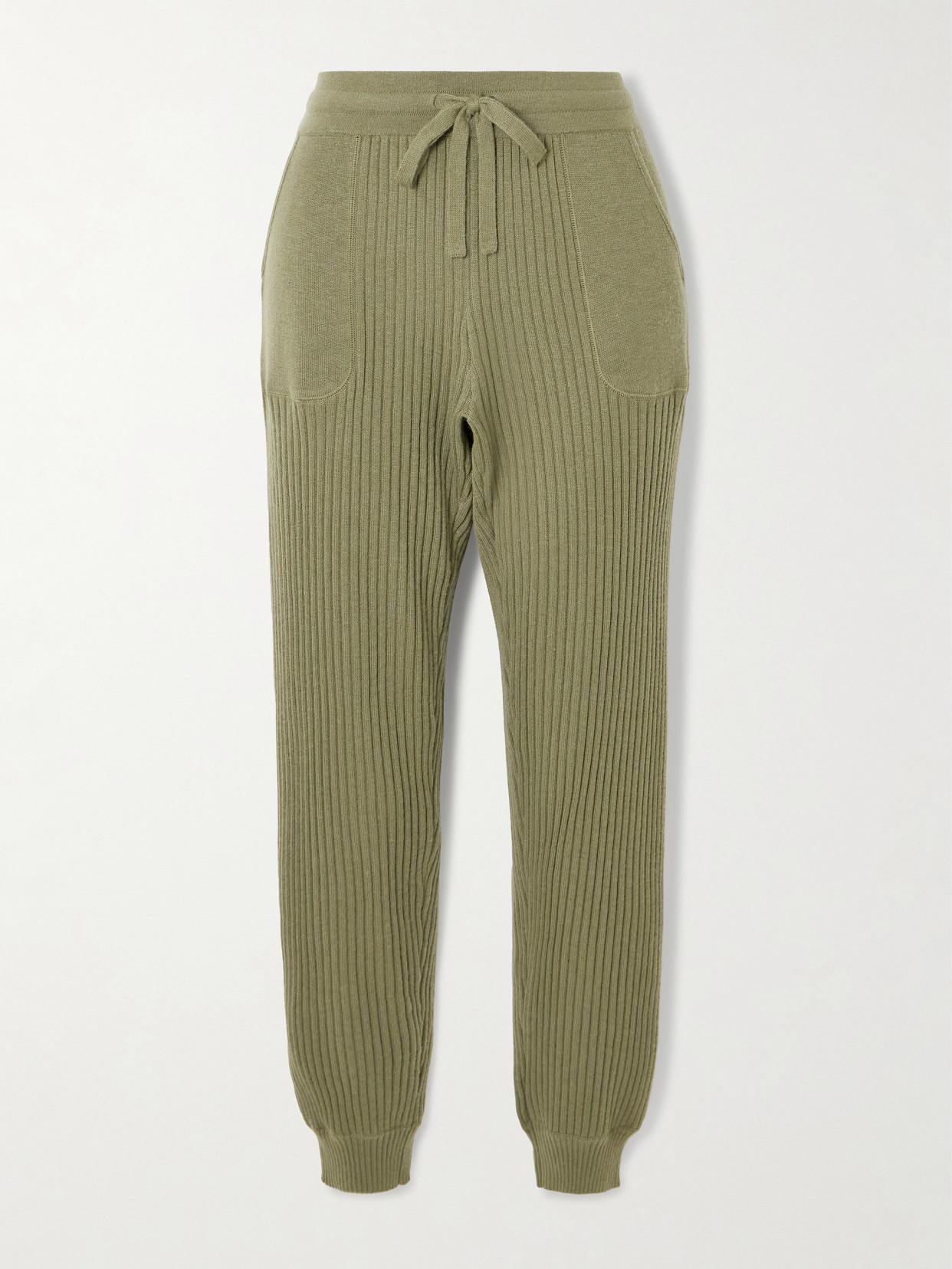 ERES Moelleux Tapered Track Pants in Green | endource