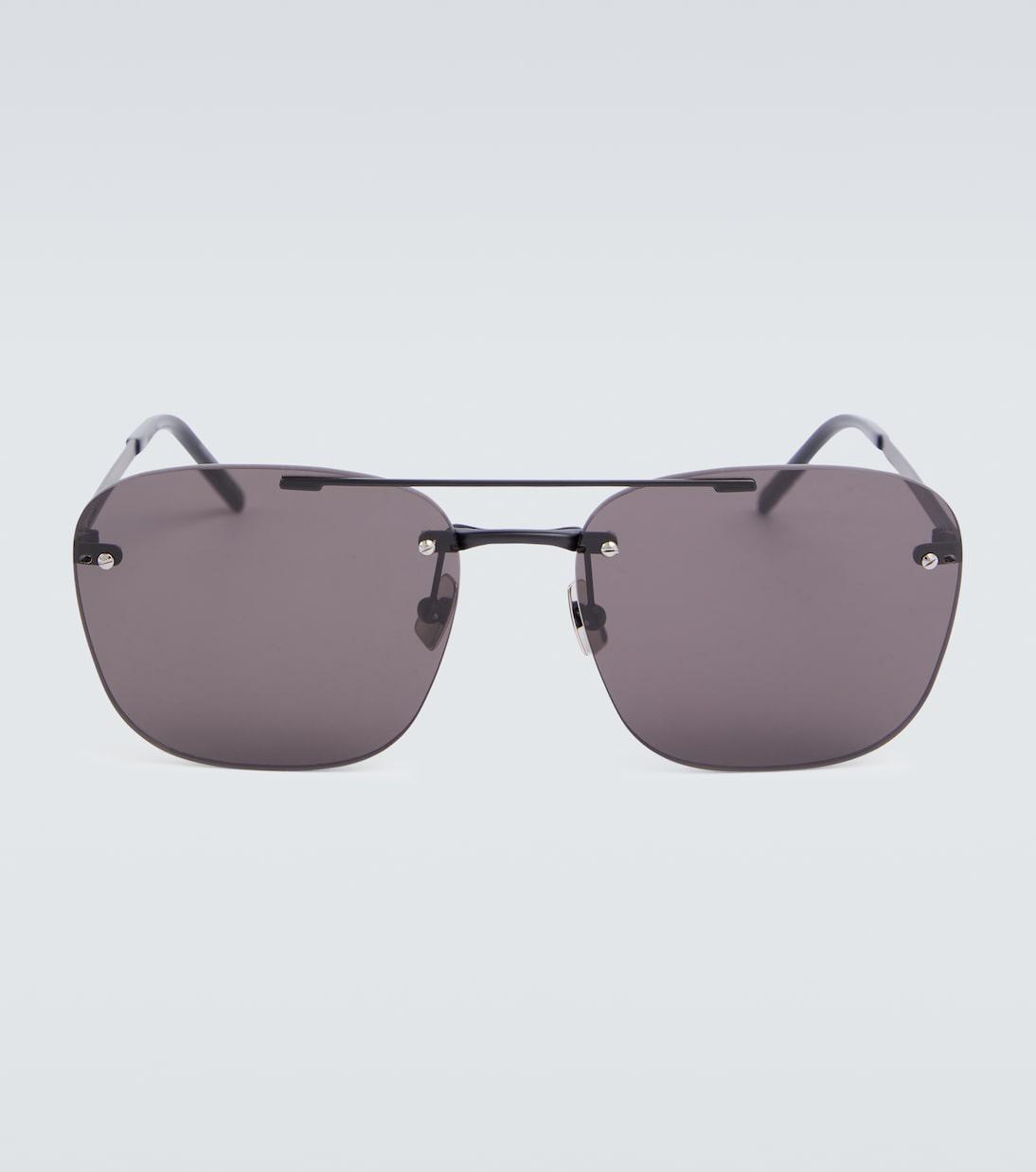SAINT LAURENT SL 309 Rimless Sunglasses in Black | endource