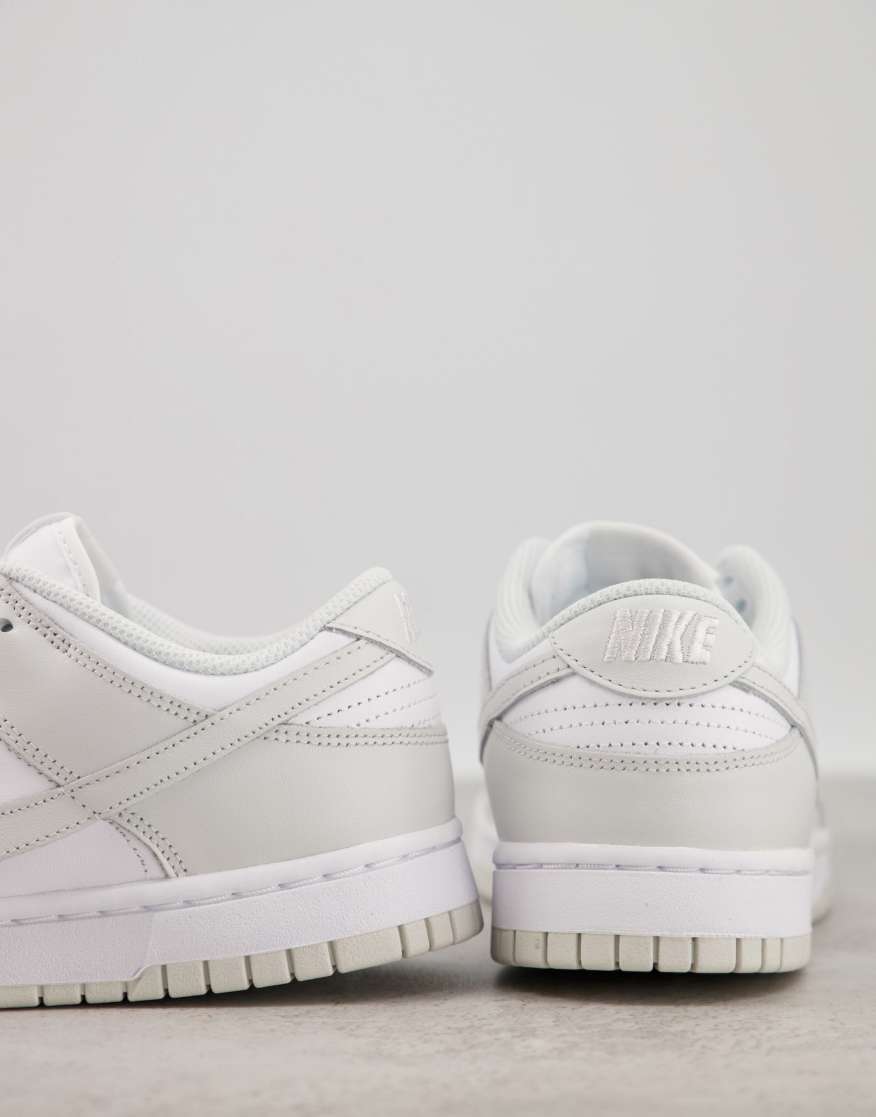 NIKE Dunk Low Trainers In White And Grey | endource