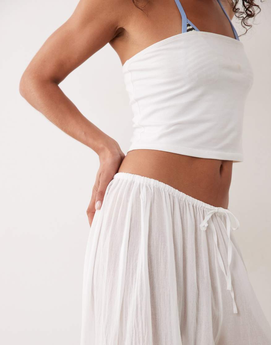 ARKET Beach Balloon Pants In White | endource