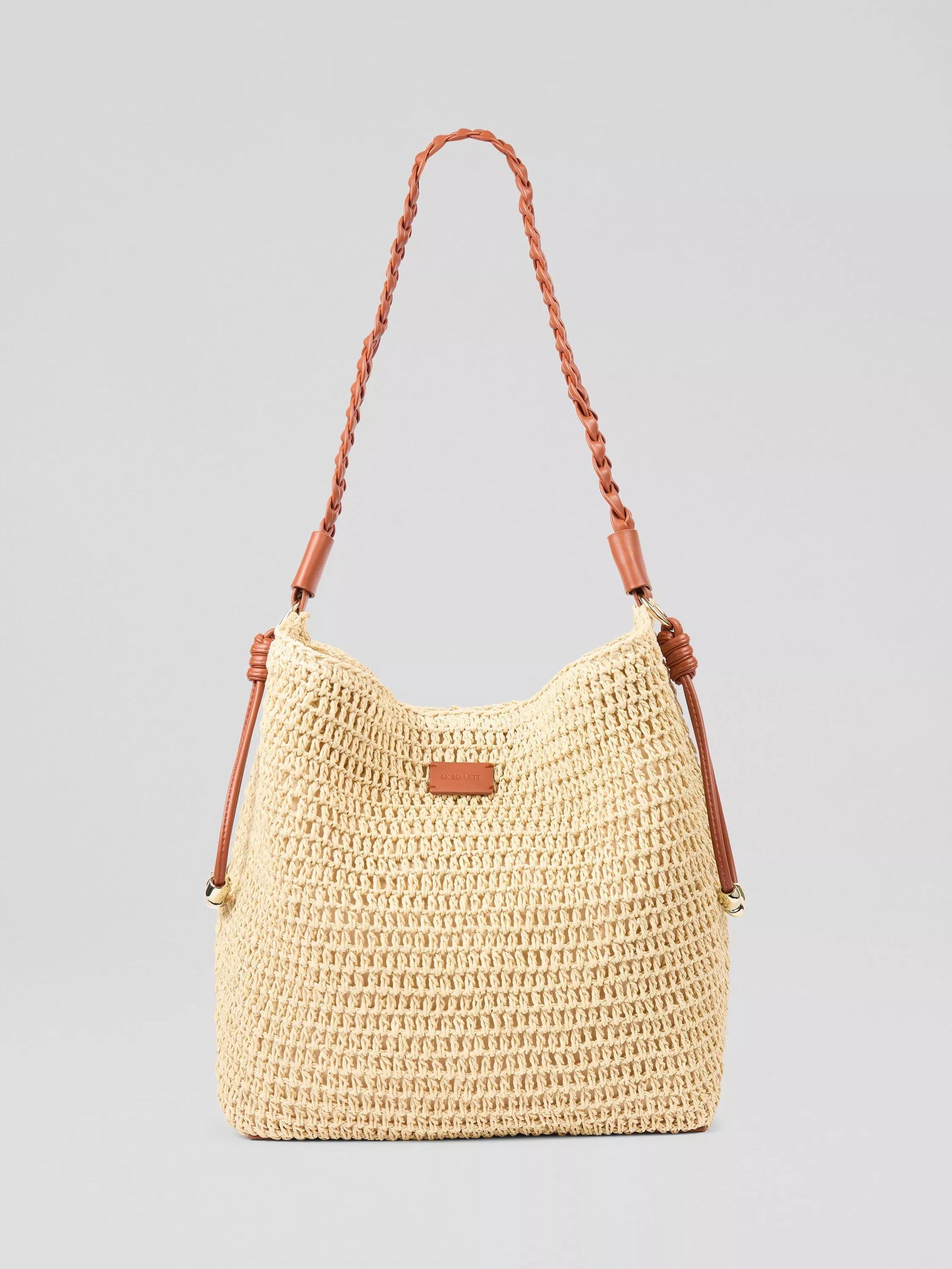 L.K. BENNETT Celeste Braided Tote Bag in Brown | endource
