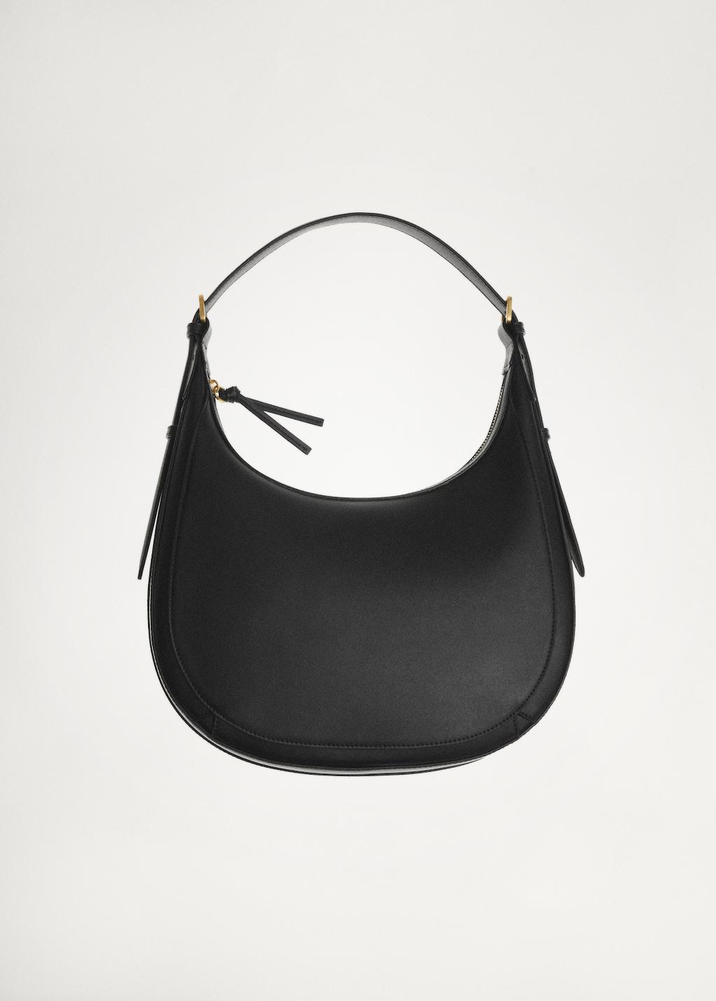 MANGO Oval Shoulder Bag in Black | endource