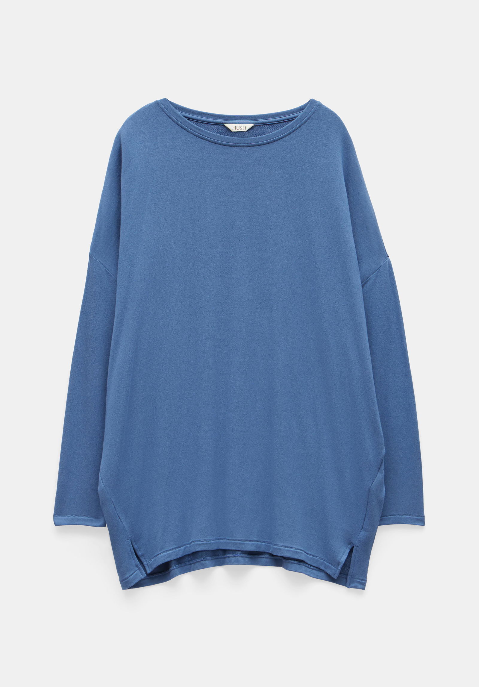 HUSH Gillian Wide Jersey Top in Moonlight Blue | endource