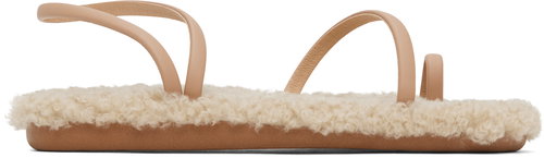 ANCIENT GREEK SANDALS Beige Eleftheria Sandals | endource
