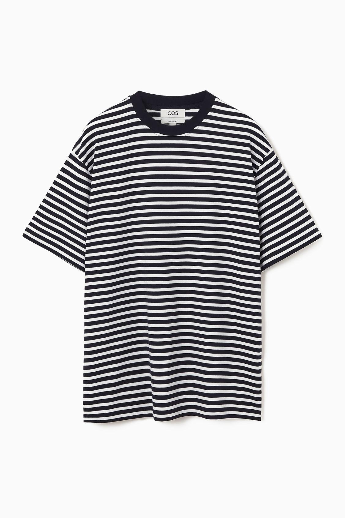COS Slouched T-Shirt in NAVY / STRIPED | Endource
