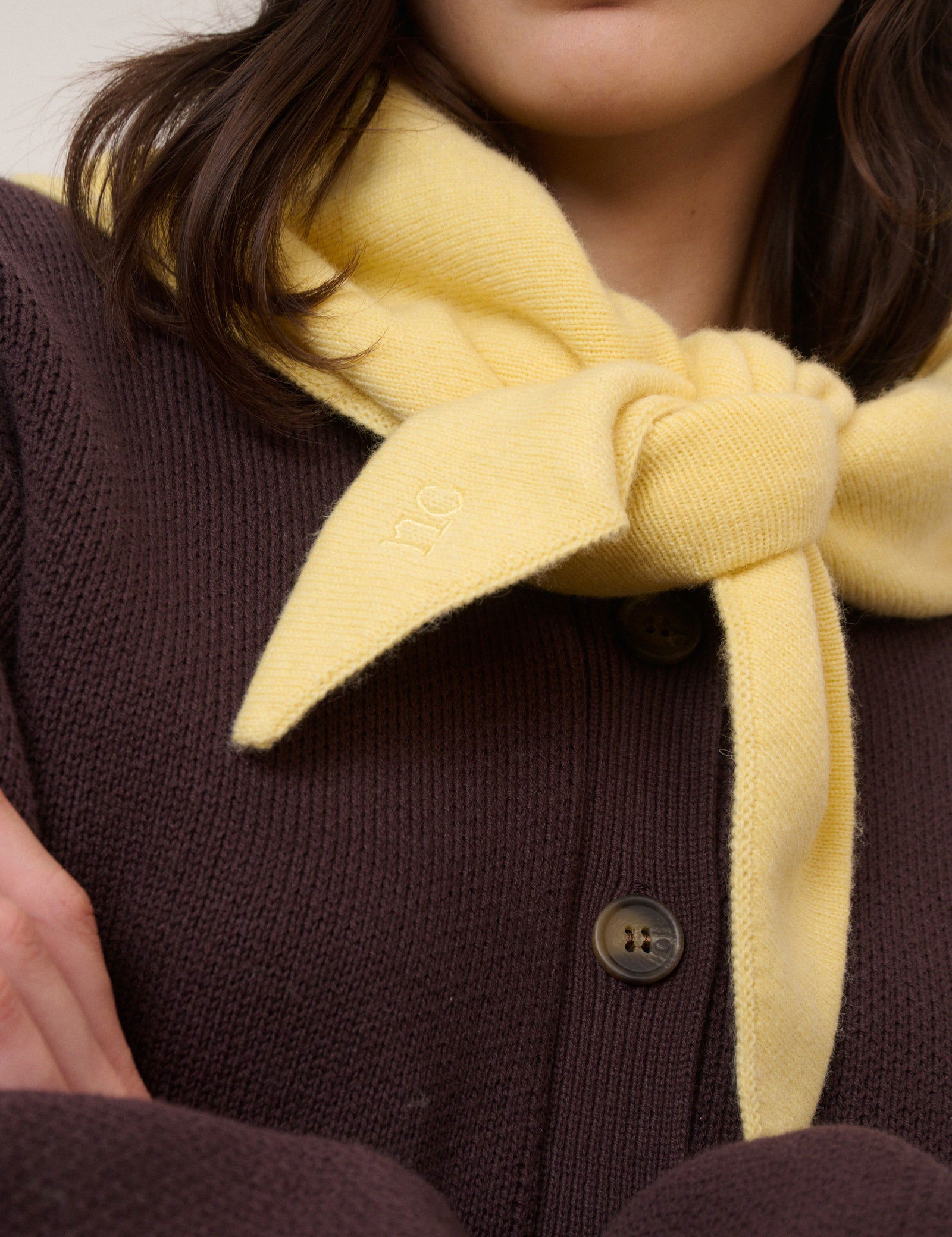 NOBODY'S CHILD Butter Yellow Triangle Scarf | endource