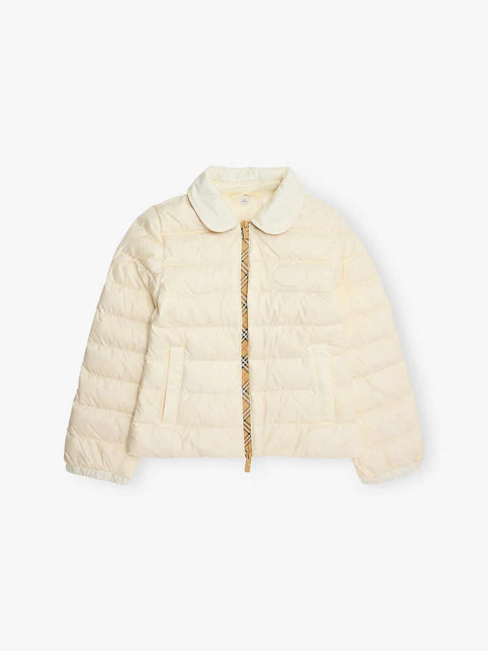 BURBERRY Vanessa Checked-Zip Shell-Down Puffer Jacket | endource