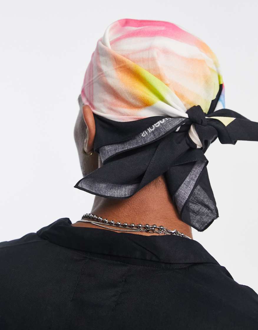 CALVIN KLEIN Cotton Pride Capsule Bandana In Tie Dye Multi | endource