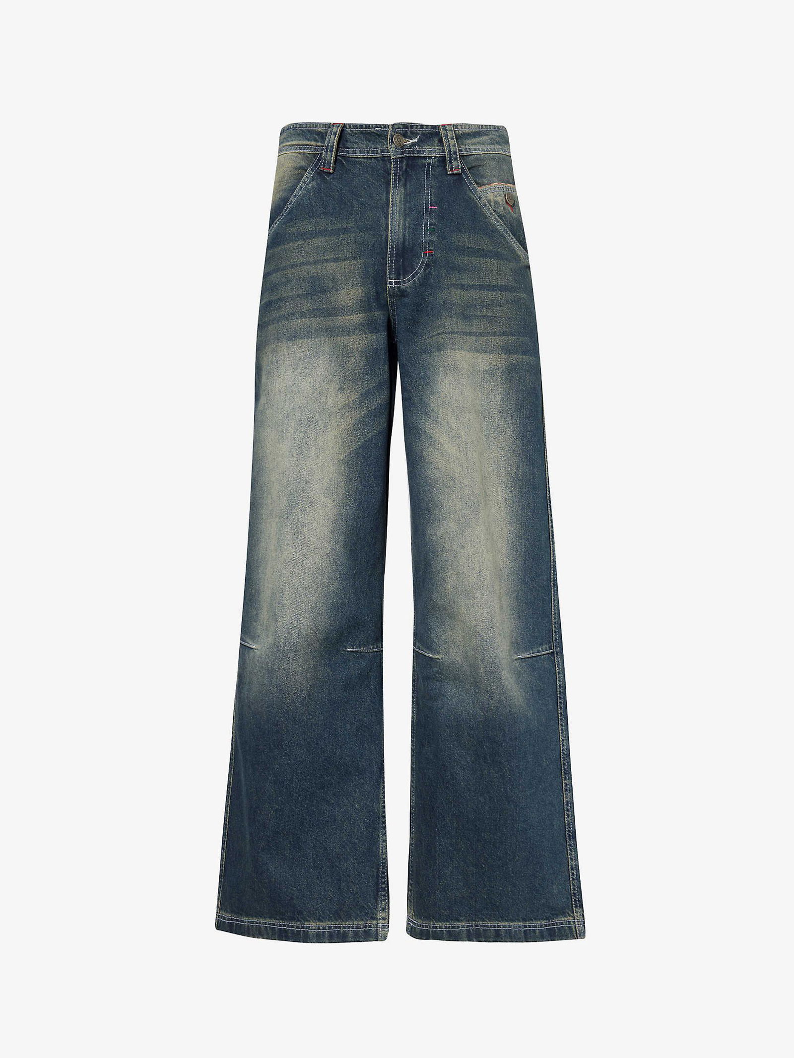 Jaded London Colossus Brand-Appliquéd Relaxed-Fit Jeans in Ldn | Endource