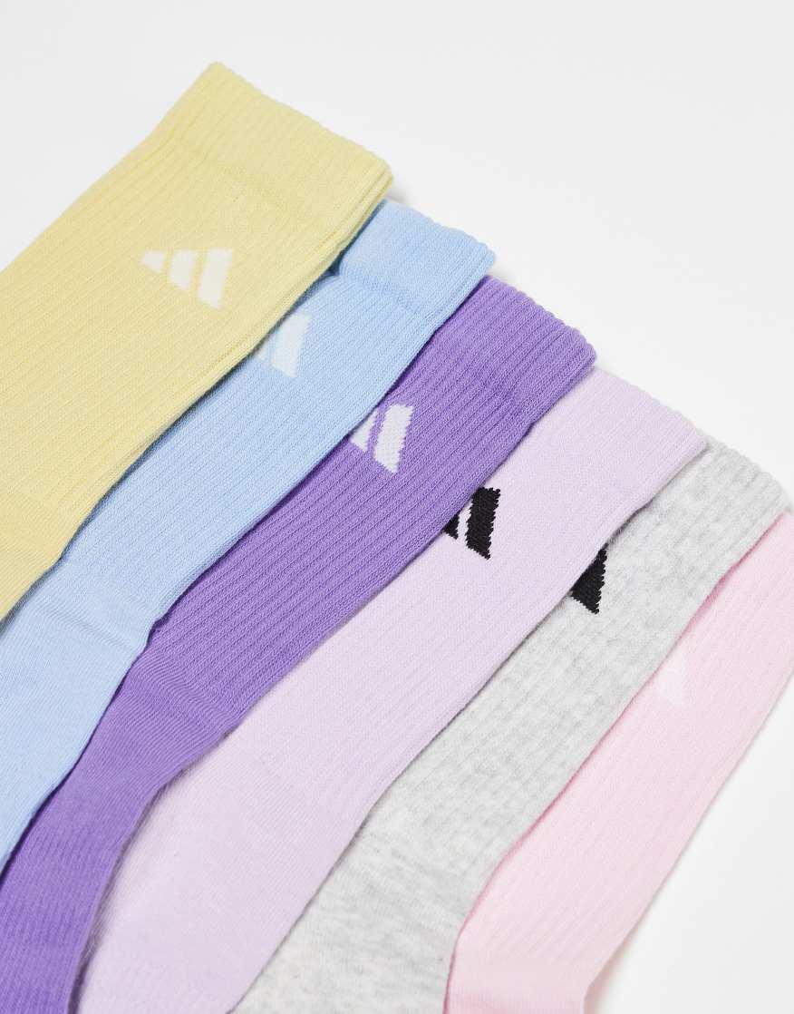 ADIDAS Performance Socks In Multi Pastel Colours 6 Pack | endource