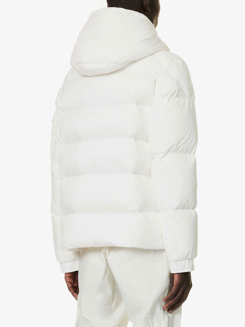 MONCLER Vezere Funnel-Neck Shell-Down Jacket in WHITE | endource