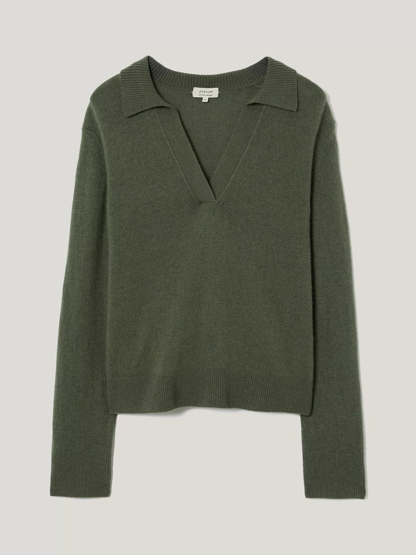 JIGSAW Compact Wool Blend Collar Jumper | endource