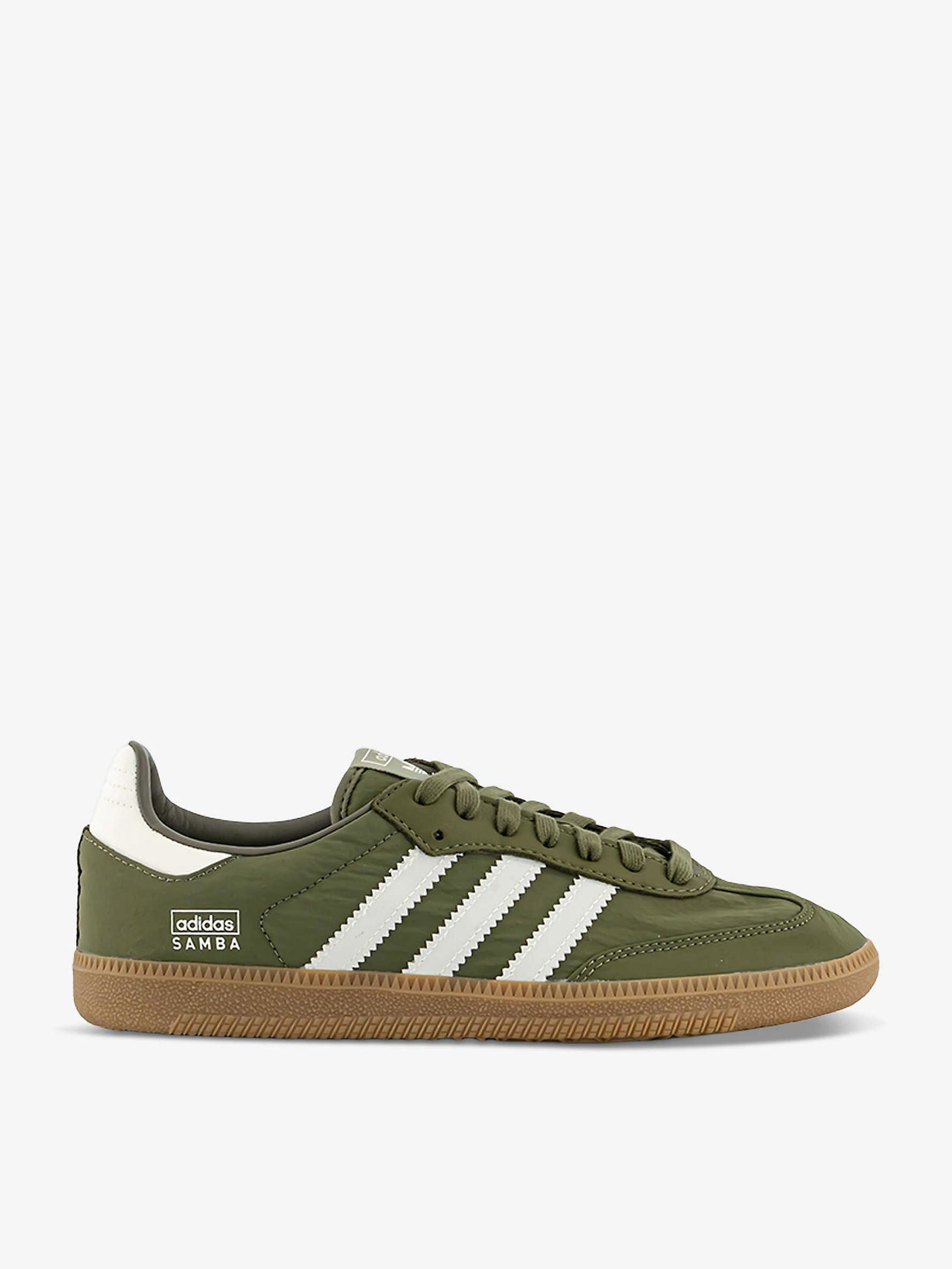 ADIDAS Samba OG Logo-Print Woven Low-Top Trainers in FOCUS OLIVE WONDER ...