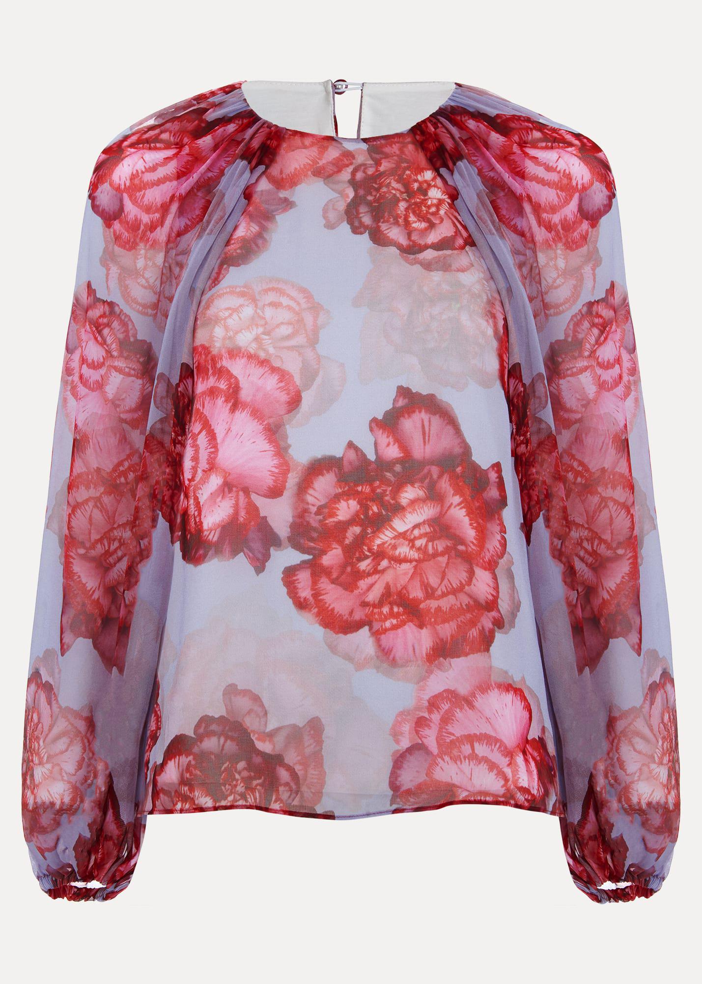 PHASE EIGHT Amara Silk Blouse in Blue | endource