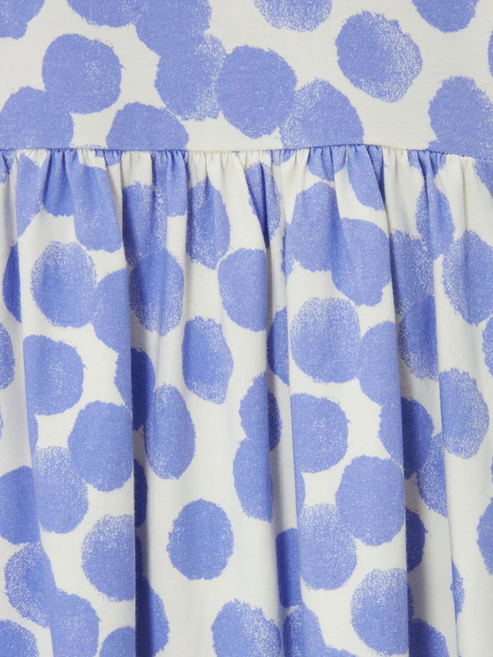 JOHN LEWIS Kids' Polka Dot Jersey Dress, Blue, White | endource