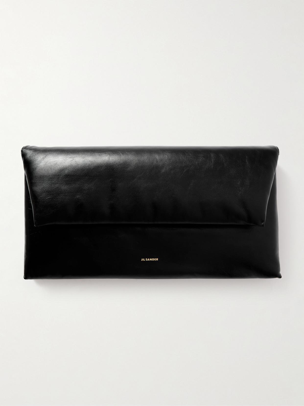 JIL SANDER Origami Padded Leather Clutch | endource