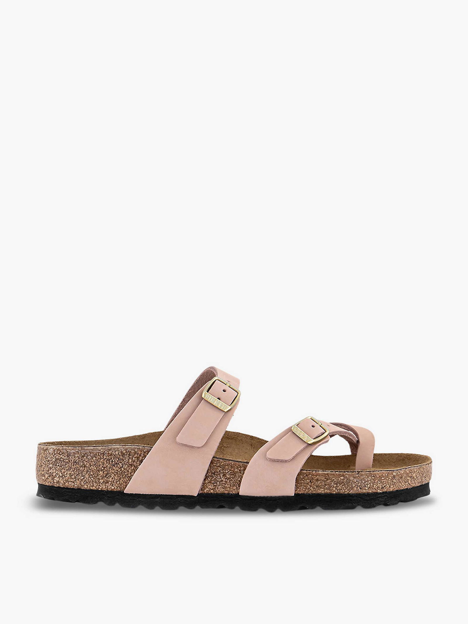 BIRKENSTOCK Mayari Cross-Strap Leather Sandals in SOFT PINK NUBUCK ...