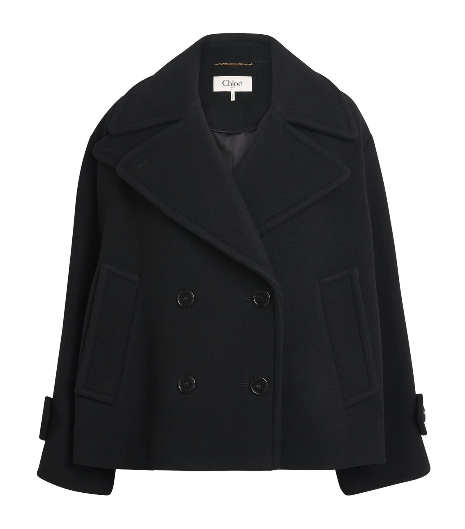 CHLOÉ Chloé Wool-Blend Double-Breasted Pea Coat | endource