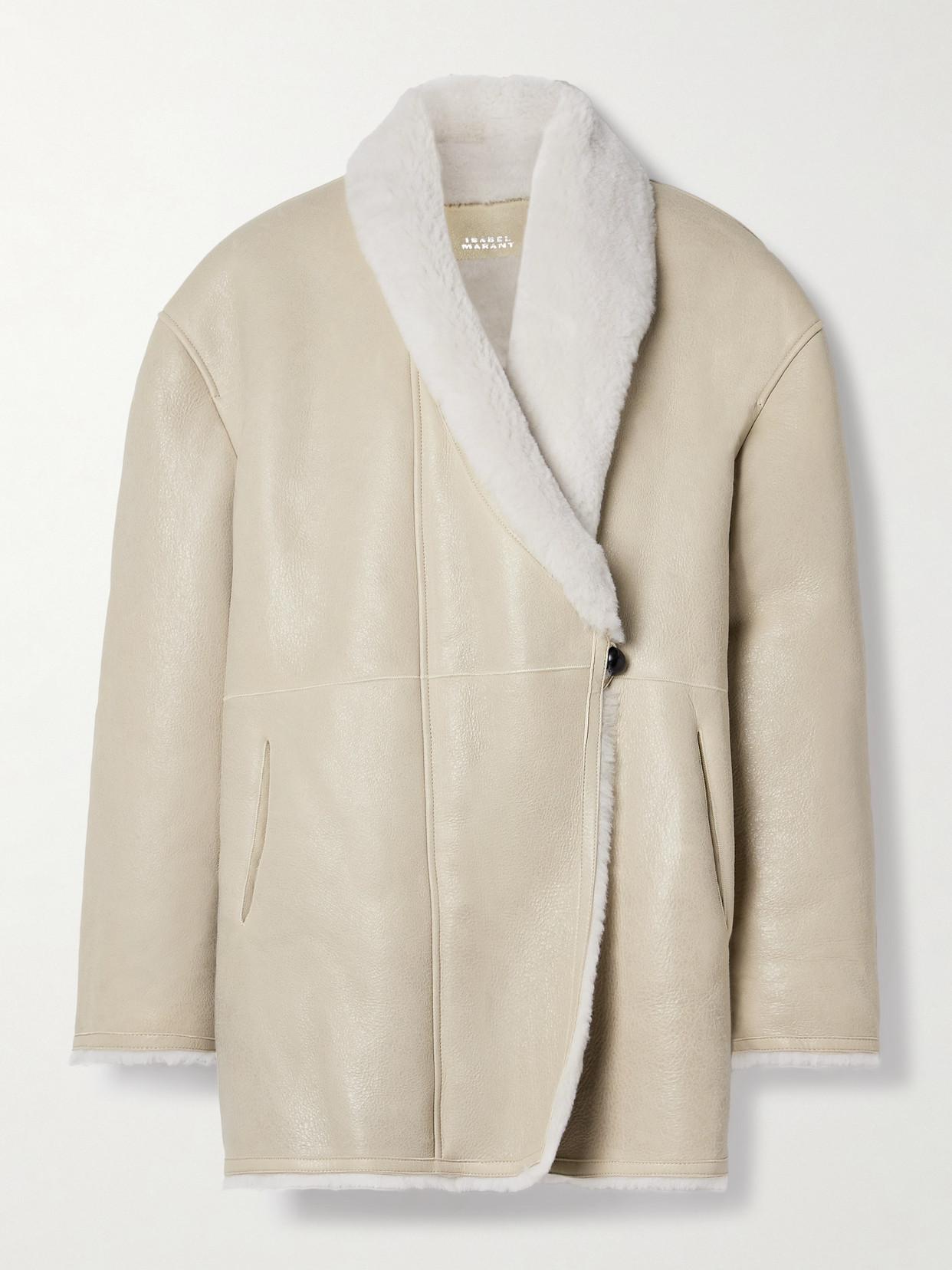 ISABEL MARANT Elanore Shearling Jacket in Ecru | endource