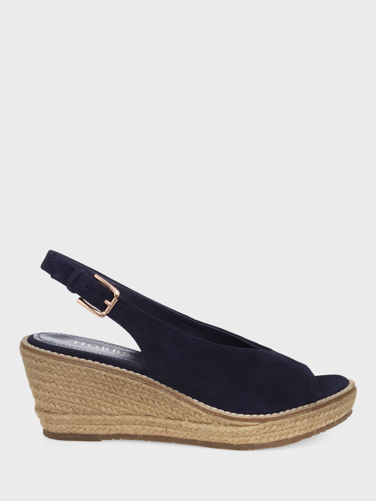 HOBBS Kali Suede Espadrille Wedge Sandals in Light Camel | Endource