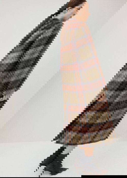 MANGO Wool-blend Check Coat | endource