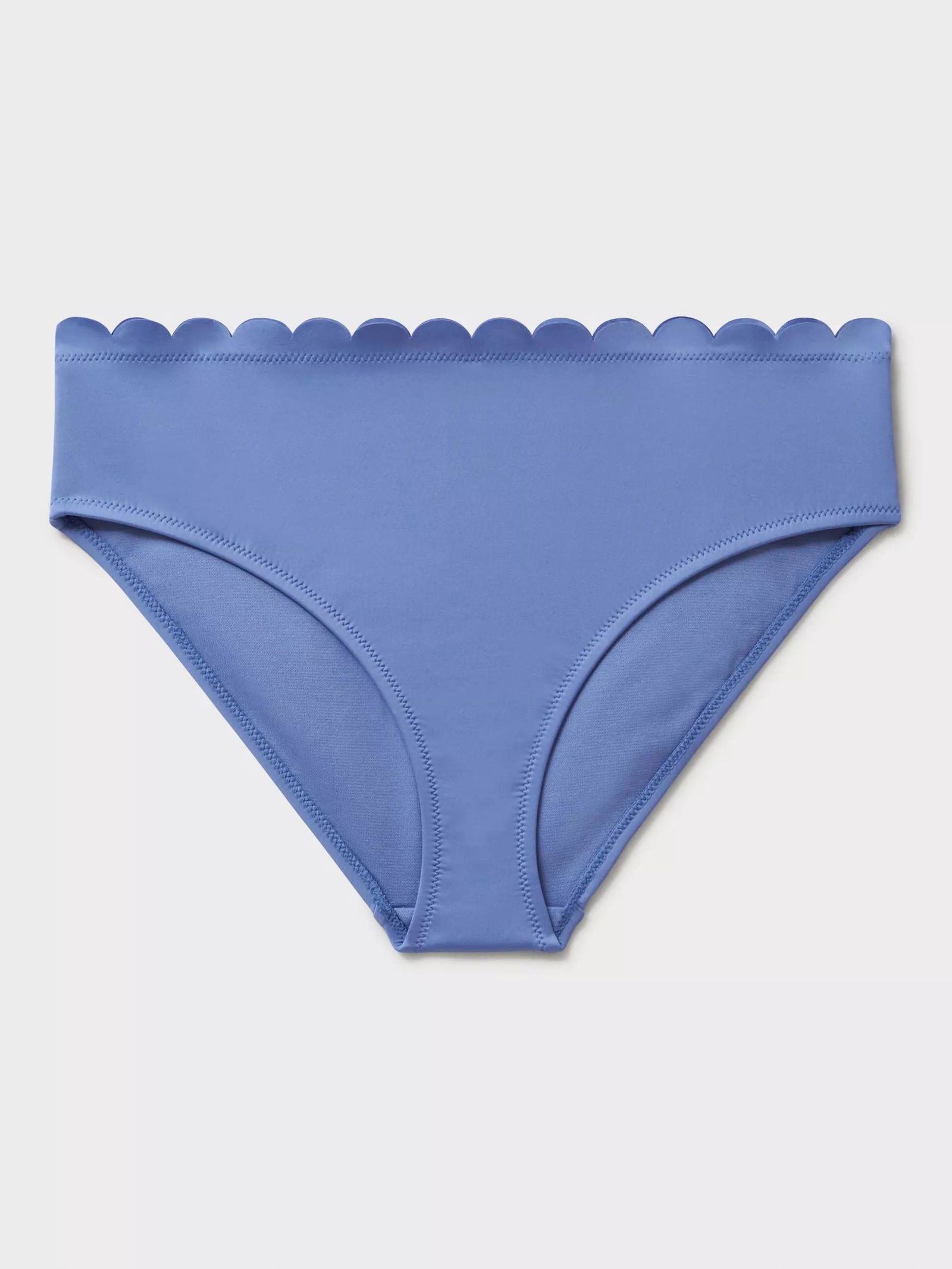 CREW CLOTHING Scalloped Bikini Bottoms in Navy Blue | endource