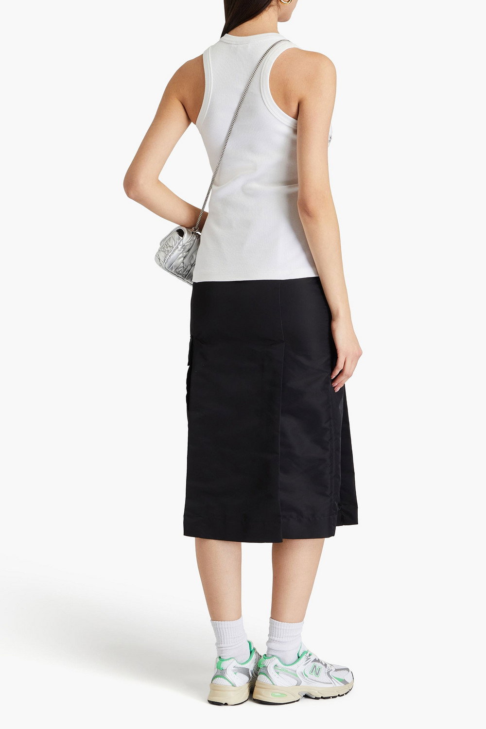 GANNI Embellished Cotton-blend Jersey Tank | endource