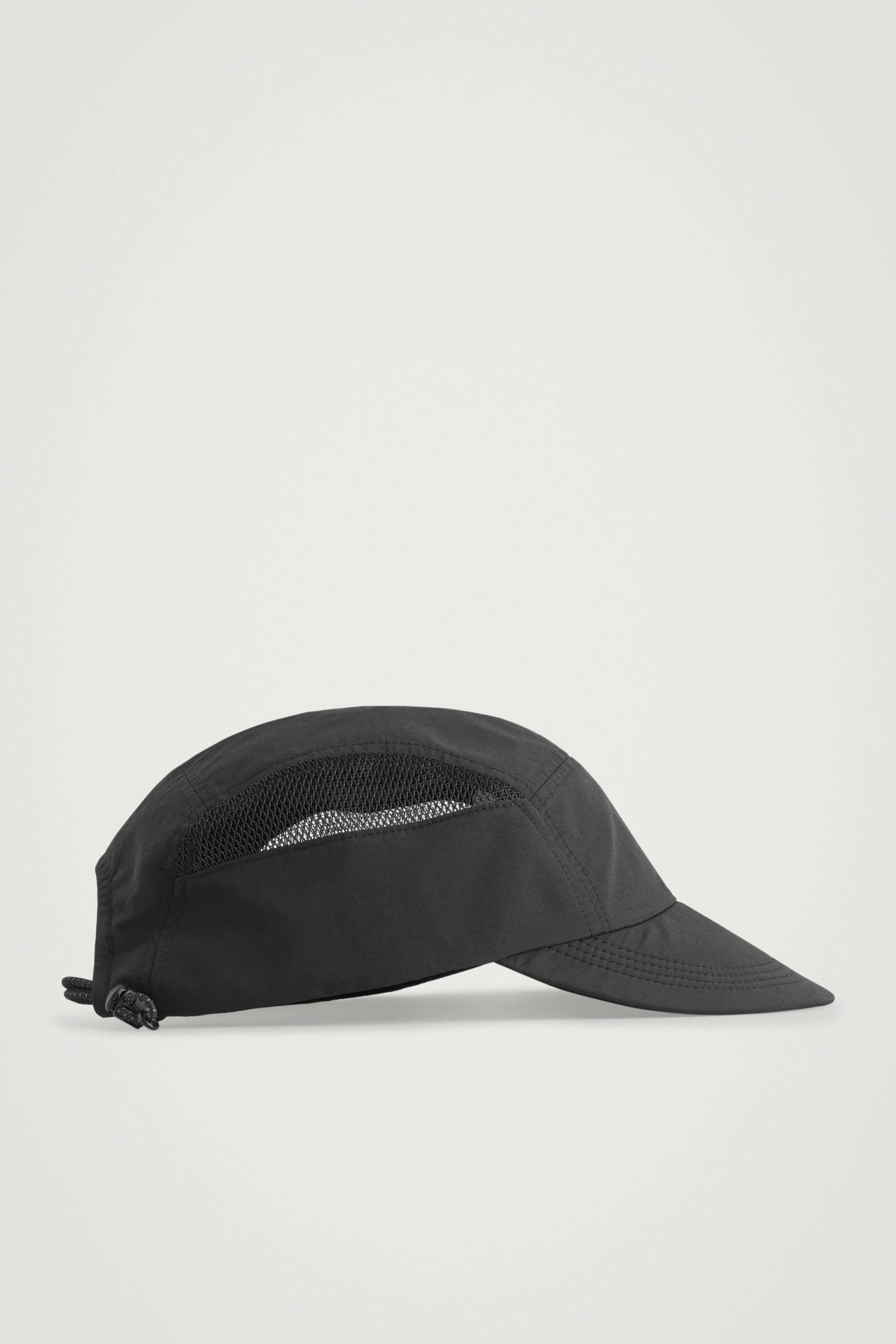 COS Mesh-Panelled Nylon Cap in BLACK | endource