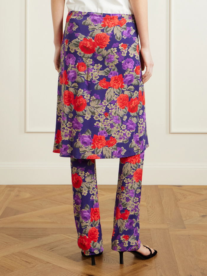 ACNE STUDIOS Intessa Floral-print Stretch-jersey Midi Skirt And Pants ...