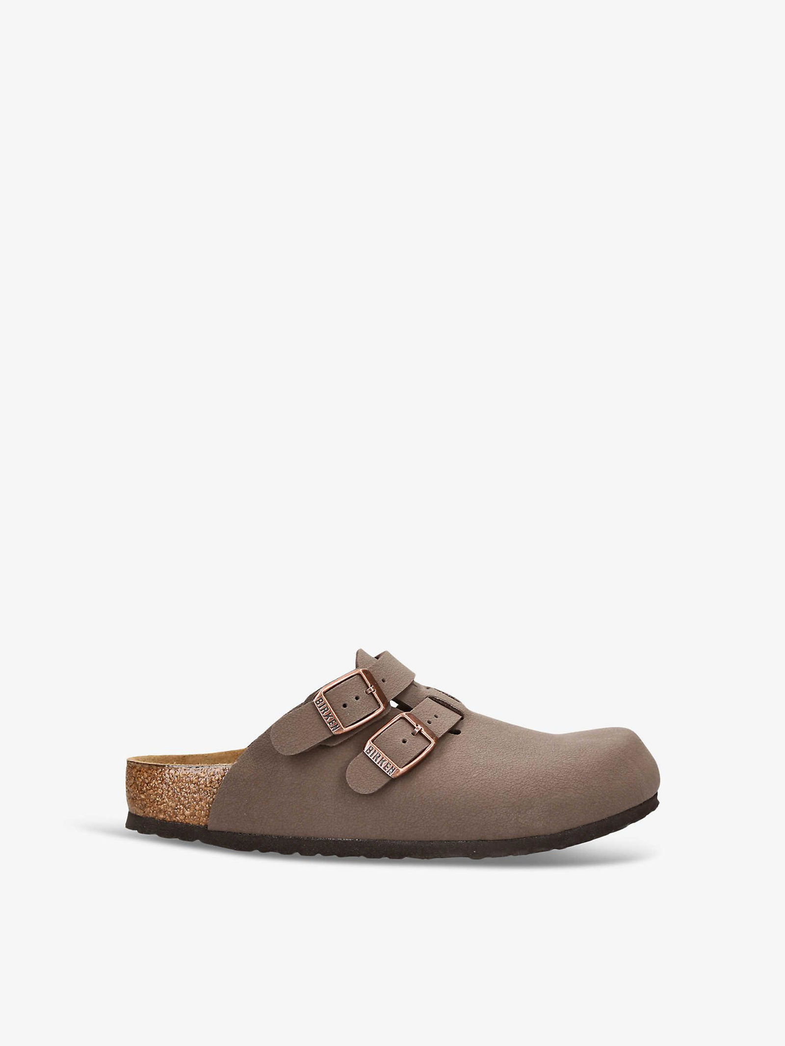 BIRKENSTOCK Kay Buckle-Embellished Faux-Leather Clogs in BROWN | endource