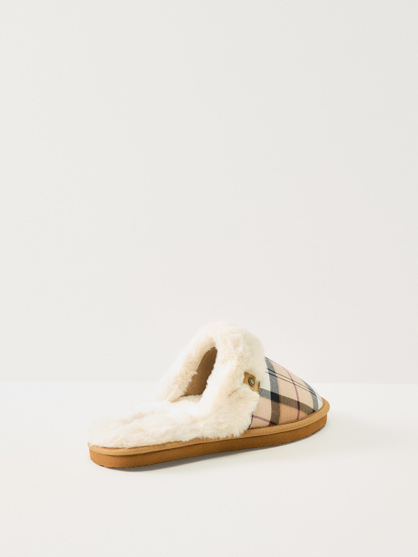 BARBOUR Claudia Tartan Mule Slippers Hessian Tartan | endource