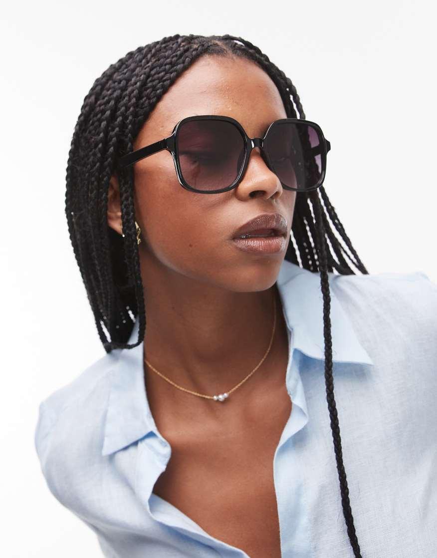 MANGO Square Frame Sunglasses | endource