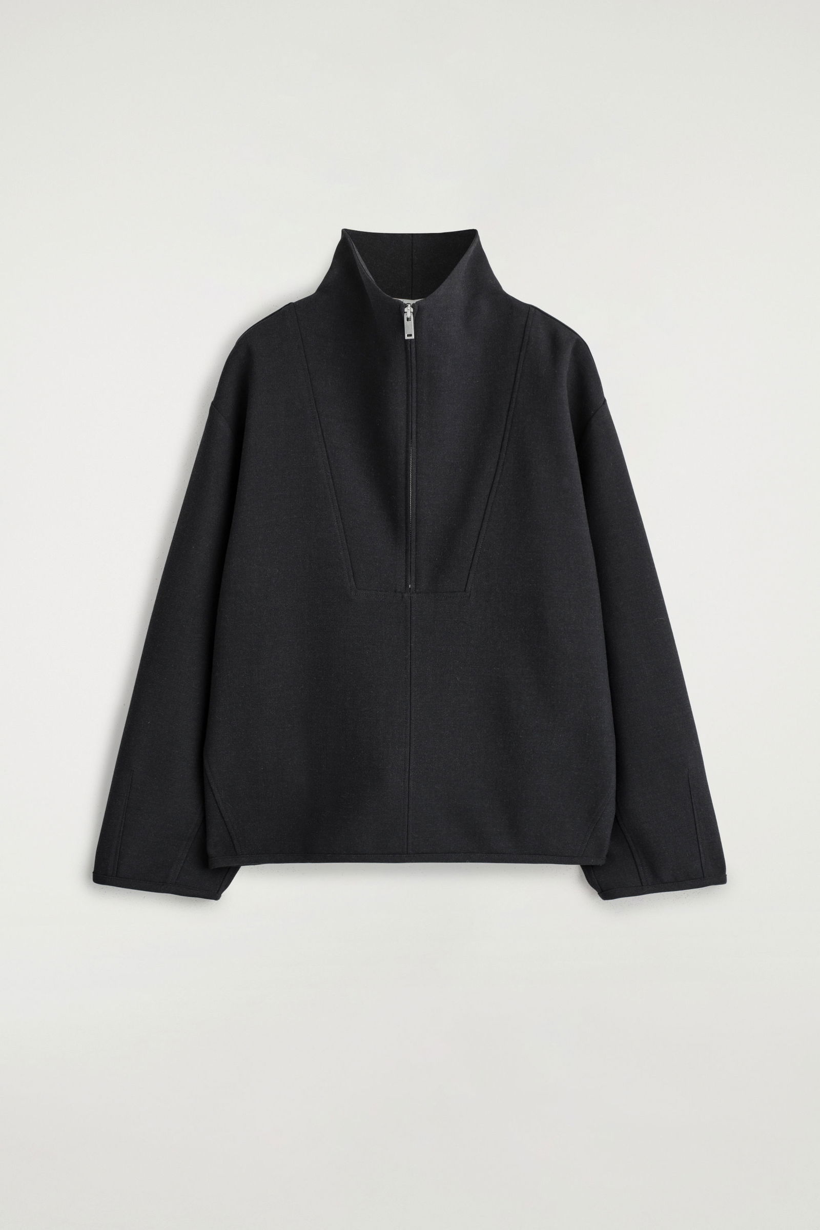 COS Funnel-Neck Zip-Up Top | endource