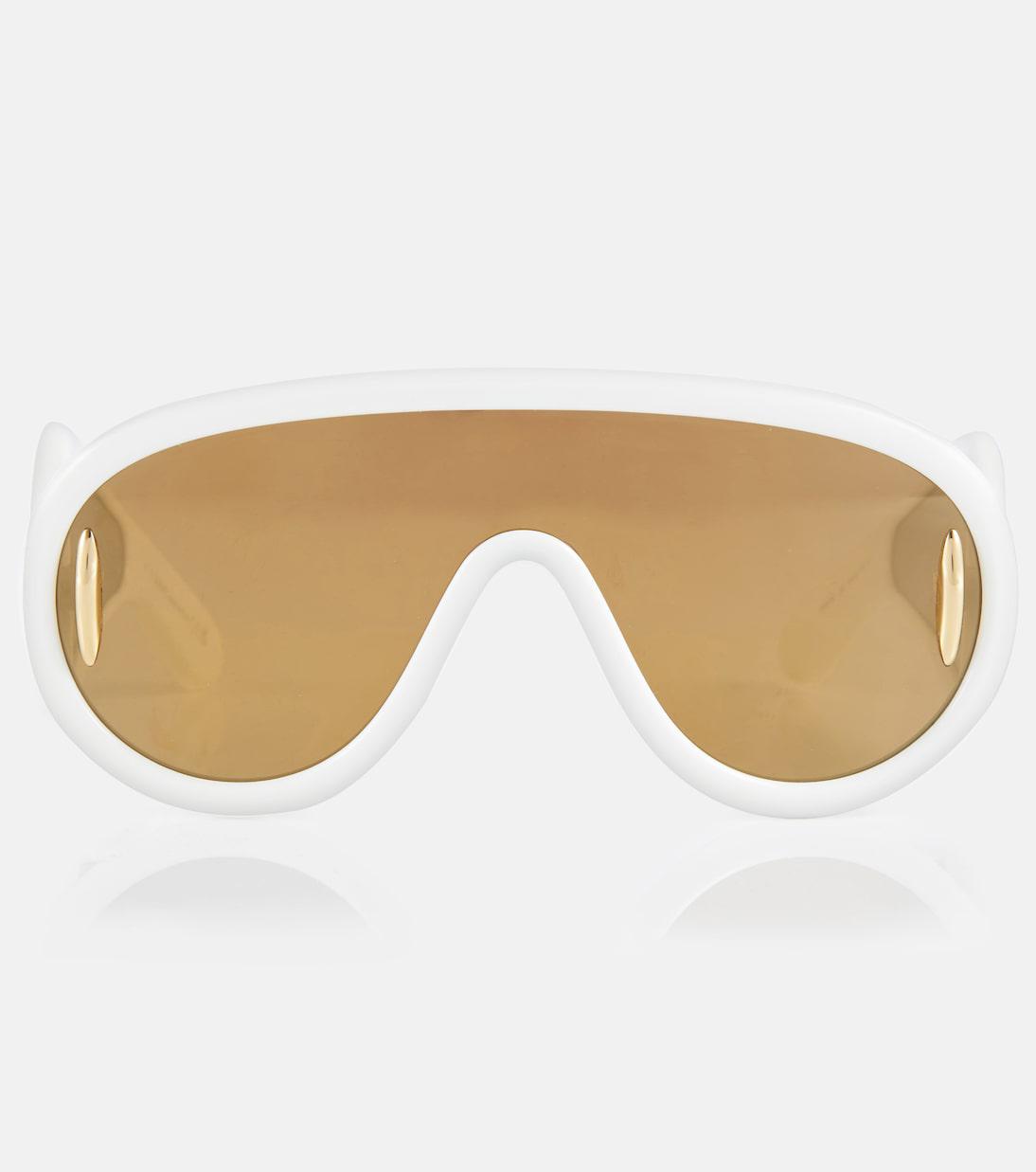 LOEWE Wave Shield Sunglasses in White | endource