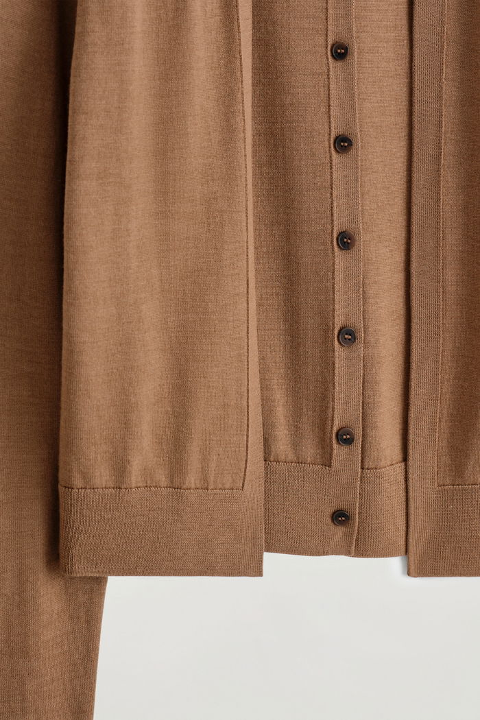 COS Layered Merino Wool High-Neck Cardigan | endource