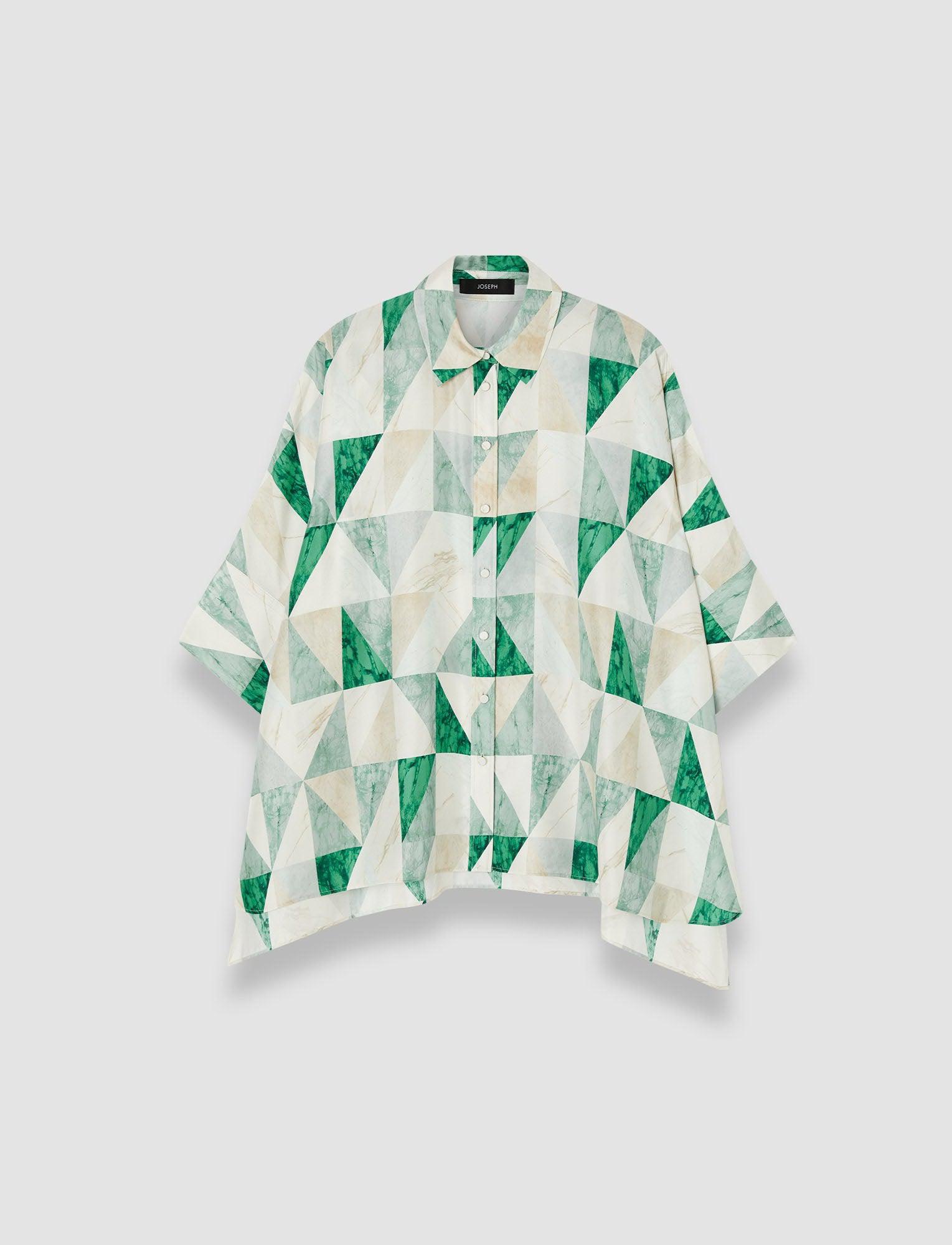 JOSEPH Arcole Marble Print Silk Shirt | endource