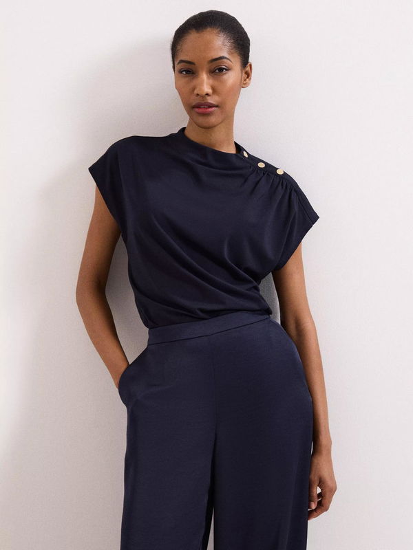 PHASE EIGHT Button Shoulder Ponte Top | endource