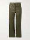 JOSEPH Duke Cropped Leather Flared Pants | endource