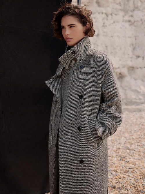 MINT VELVET Textured Funnel Neck Jacket | endource