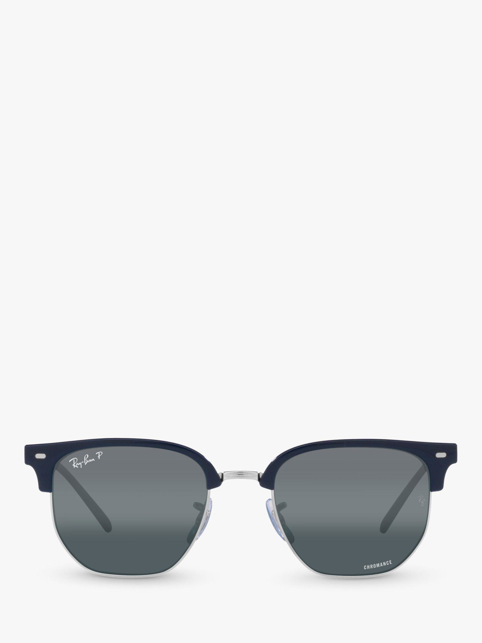RAY-BAN New Clubmaster Sunglasses in Blue/Silver | Endource