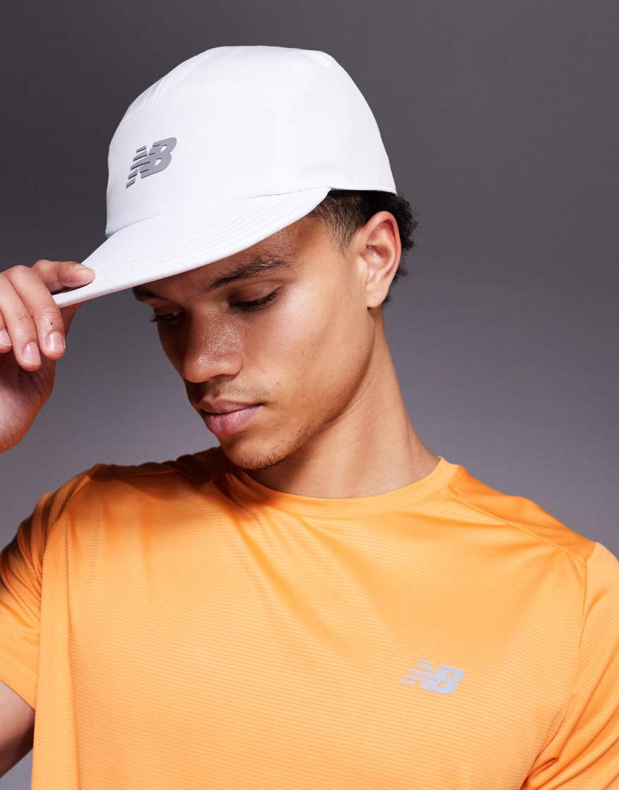 NEW BALANCE 5 Panel Performance Hat In White | endource