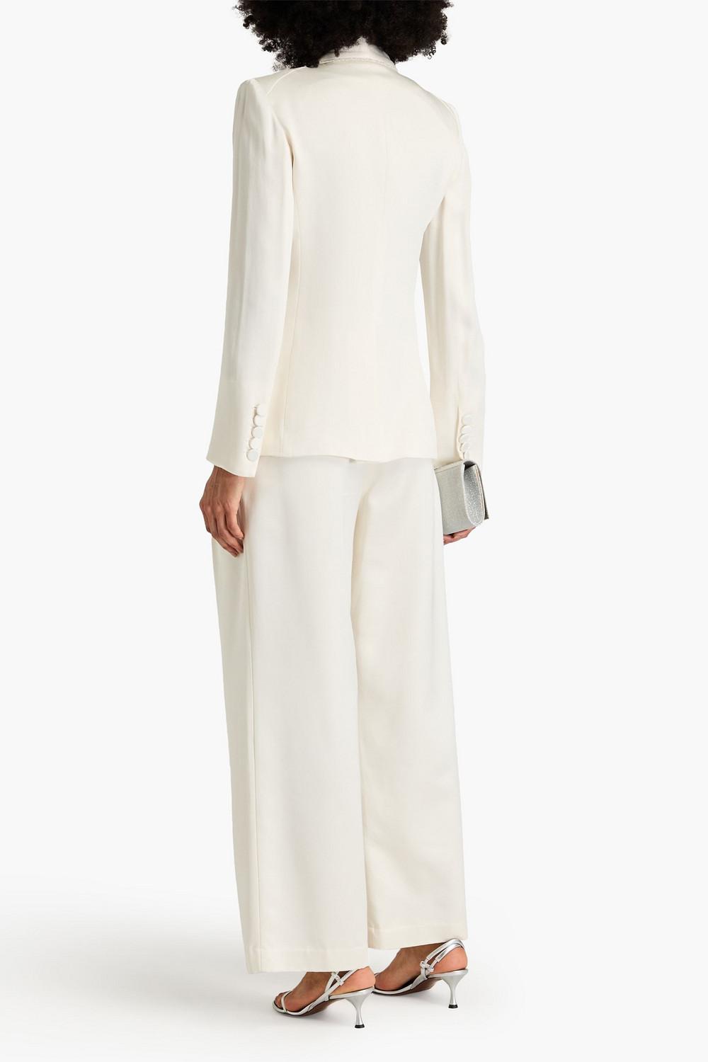 VERONICA BEARD Jagger Dickey Crystal-embellished Satin-crepe Blazer ...