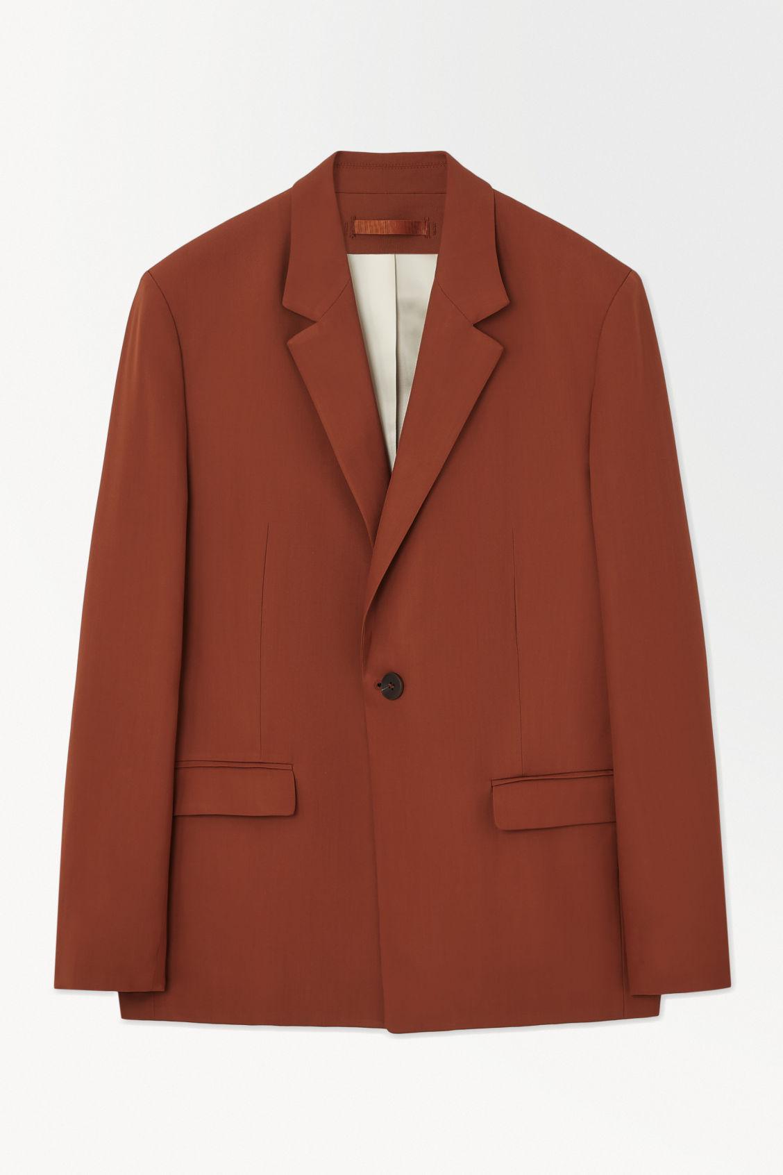 COS The Single-Breasted Wool Blazer in TERRACOTTA | Endource