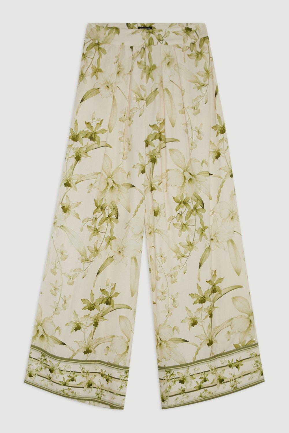 KAREN MILLEN Karen Millen x Lydia Millen - Floral Botanic Printed Linen ...
