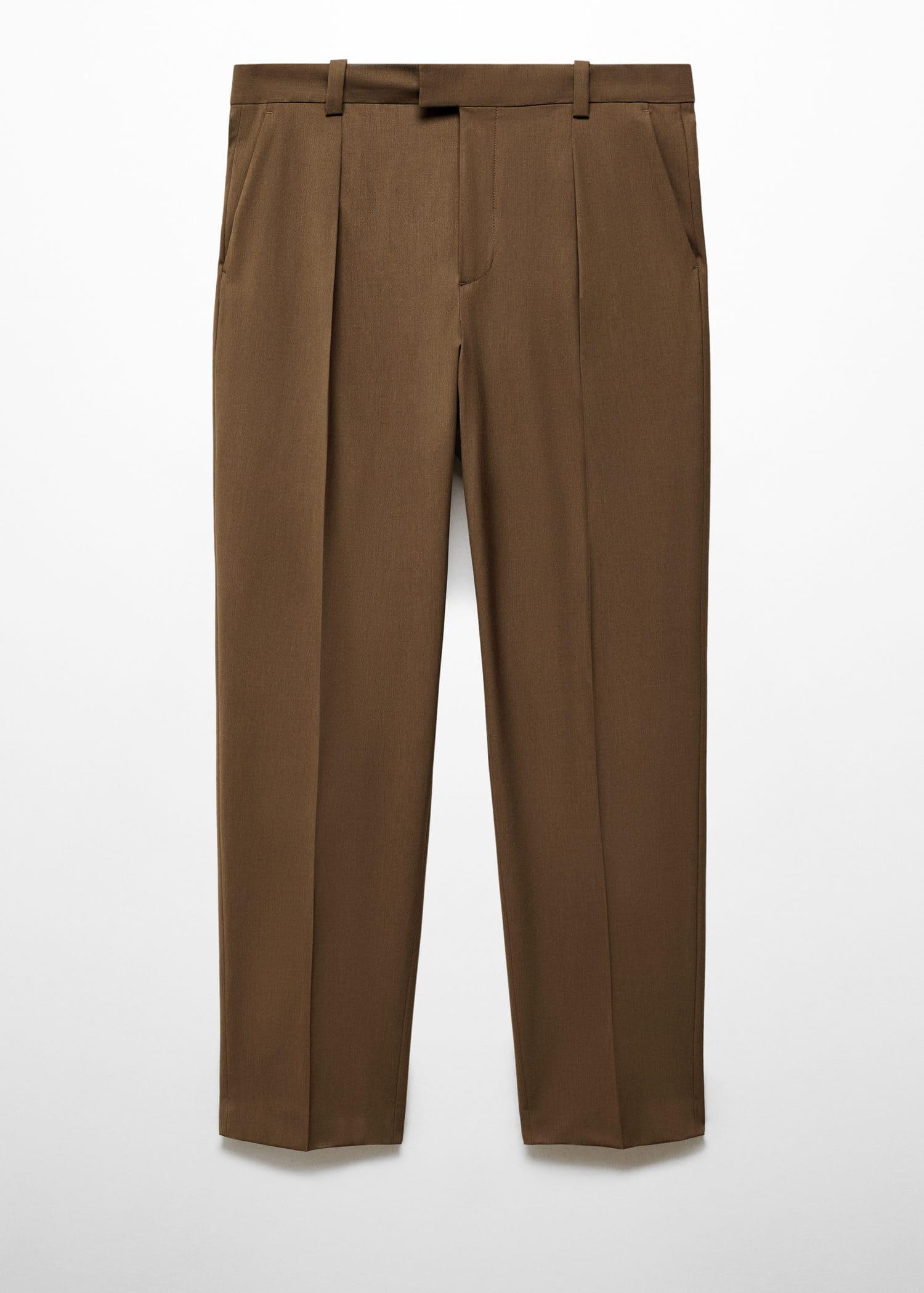 MANGO Regular-Fit Suit Trousers With Pleats | endource