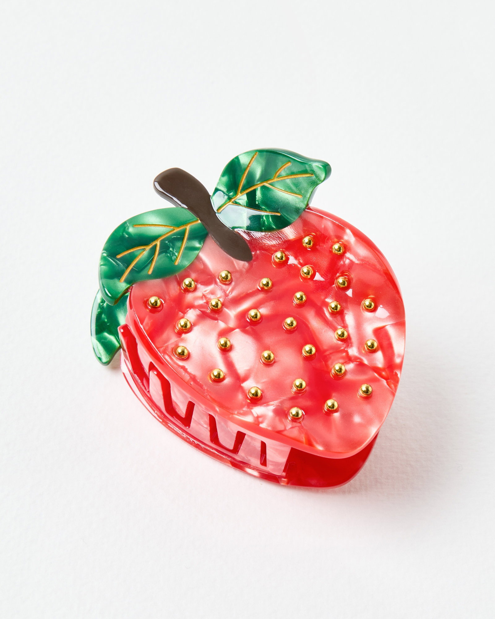 OLIVER BONAS Ciena Studded Strawberry Claw Clip | endource