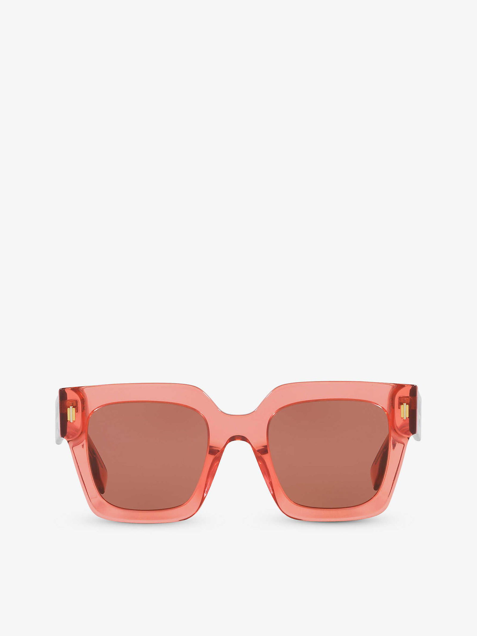 FENDI FE40101I Fendi Roma Square-Frame Acetate Sunglasses in PINK ...