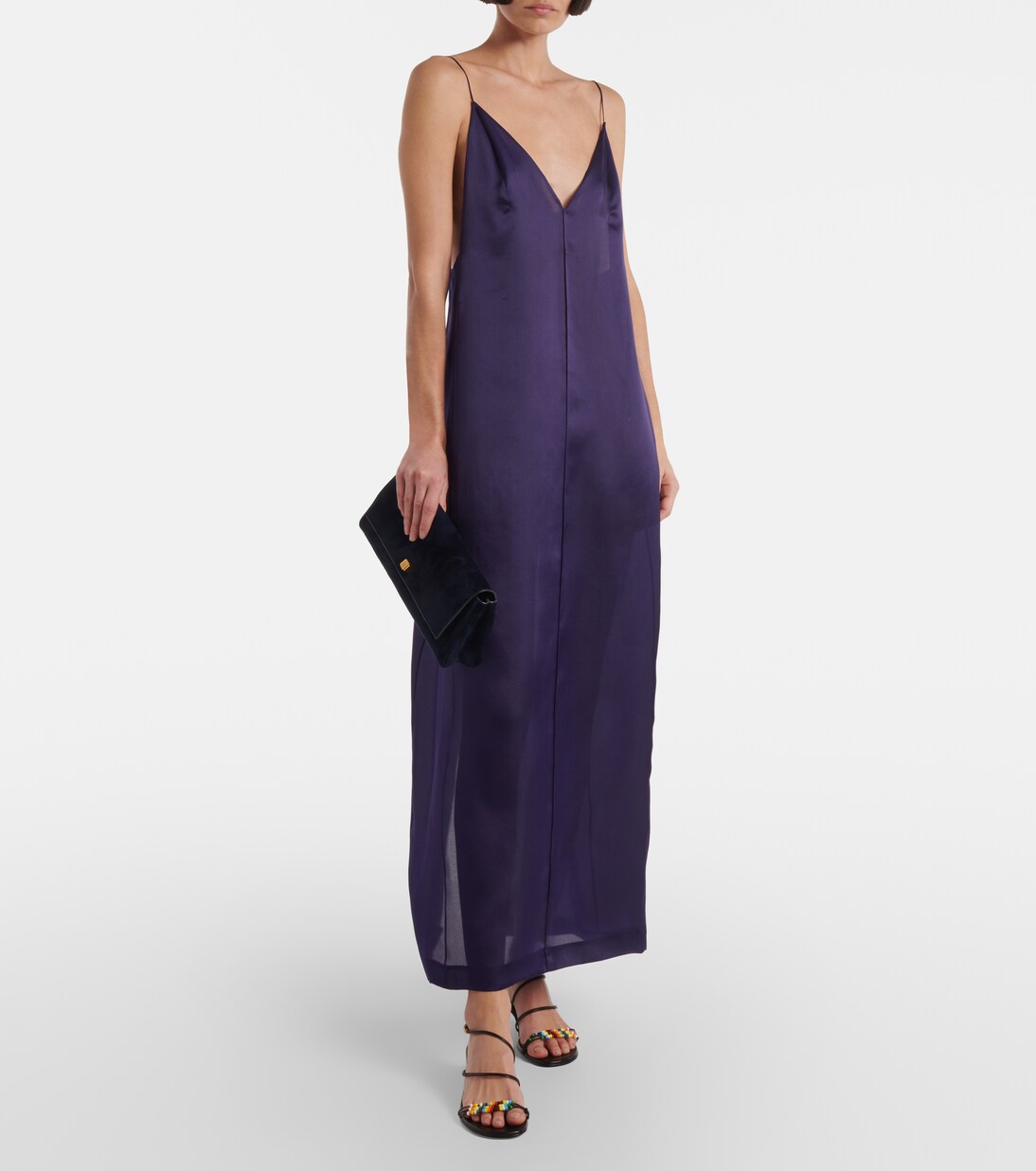 KHAITE Tulula Silk Organza Slip Dress | endource